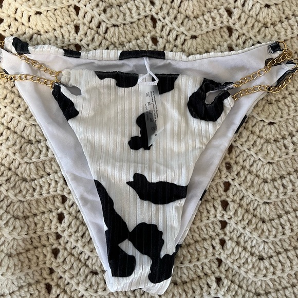 SHEIN | Swim | Cowprint Chain Swimsuit Bottoms | Poshmark